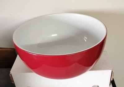 Room Essentials Red/White 10 inch Mixing Bowl NEW | eBay