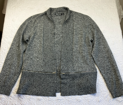 Womens sz XL Open Cardigan 7th Avenue Design Studio Sweater Grey w ...
