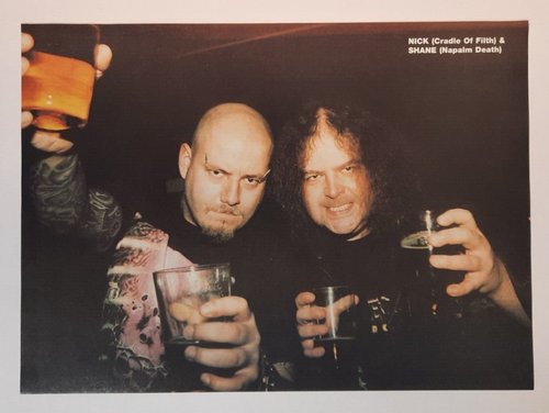 CRADLE OF FILTH ~ Drummer Nick Barker having drinks ~ Magazine Page ...