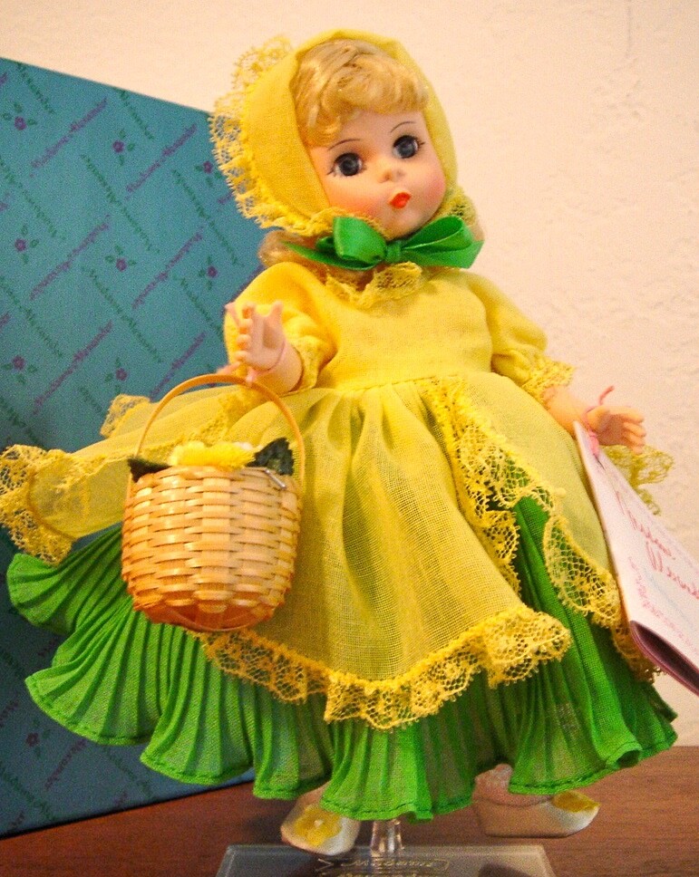 1986 8" MADAME ALEXANDER "DAFFY DOWN DILLY" doll is MINT IN BOX WITH ...