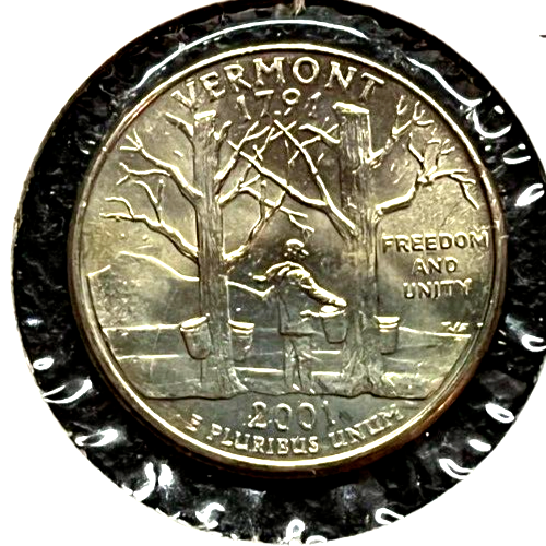 2001 P State Quarter. Vermont. Uncirculated Coin, 1158 | eBay