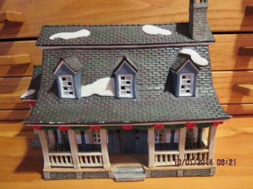 LARGE CERAMIC HOUSE DECORATED FOR THE HOLIDAYS --#R16A-7 | eBay