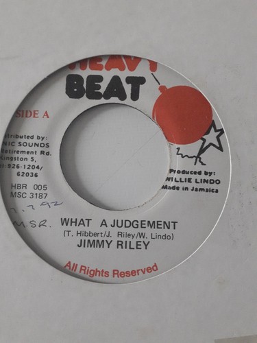 Jimmy Riley - What A Judgement 7" Vinyl | eBay