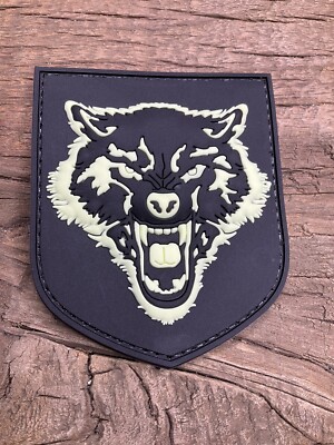 Patch PVC Tactical Morale HOOK-3D PVC Wolf Werewolf Glow In The Dark ...