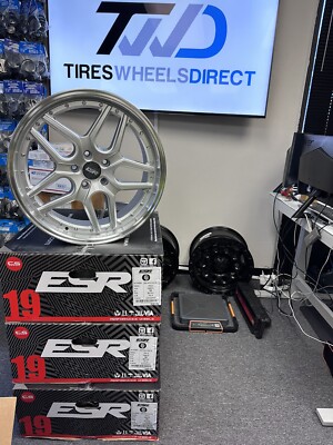 19 ESR CS15 Silver Wheels 19x8.5 +30 5x114.3 Rims Set Fits Accord Lexus ...