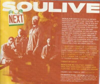 Soulive Next Advance PROMO MUSIC AUDIO CD jazz hip hop album Ani ...