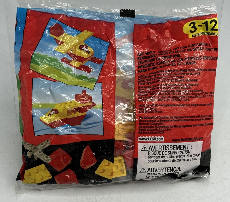 1999 LEGO Classic Ronald McDonald Helicopter Happy Meal Toy Sealed New ...