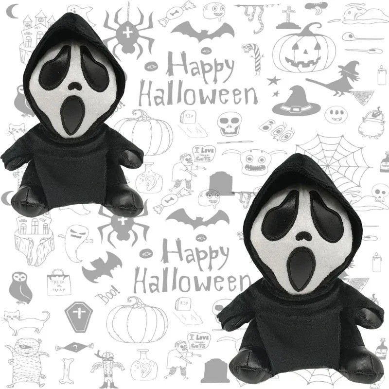 Ghostface Scream Plush Doll Soft Stuffed Grimace Toy Halloween ...