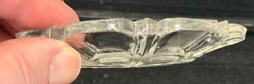 Antique Pressed Flint Glass Cup Plate, "Flower Petal", LR - 341, c ...