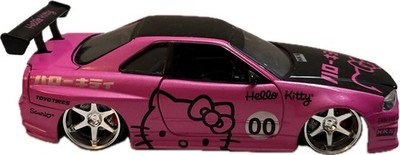 Hello Kitty 2002 Nissan Skyline GTR (R34) Jada Toys 1/24 Pink Car No ...