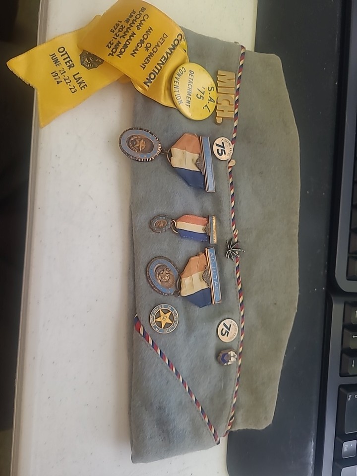 Vintage American Legion SAL Uniform Pins Medals Ribbons Cords ...
