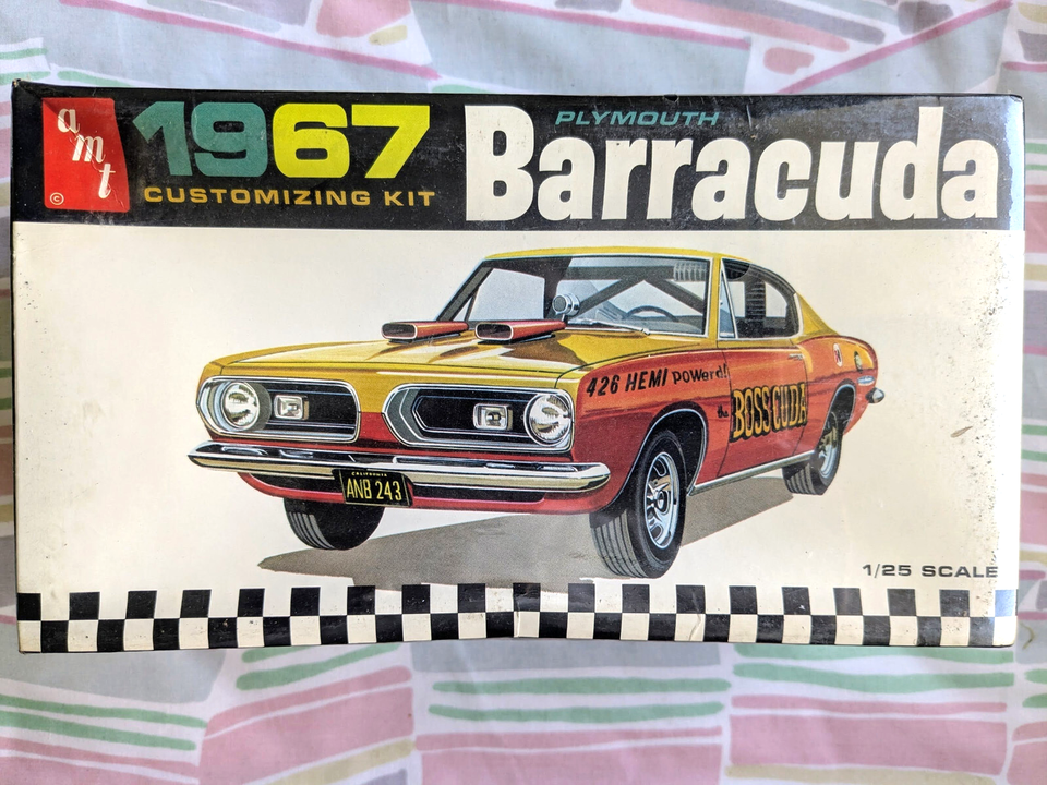 L@@K! *RARE FACTORY-SEALED ORIGINAL VINTAGE AMT 1967 PLYMOUTH BARRACUDA ...