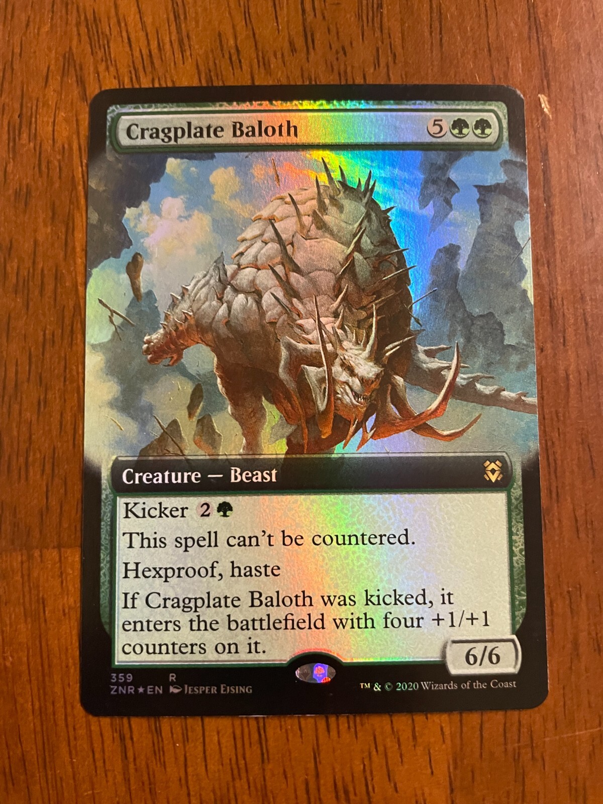 Cragplate Baloth (Extended Art) - Foil Zendikar Rising - MTG Magic Card ...
