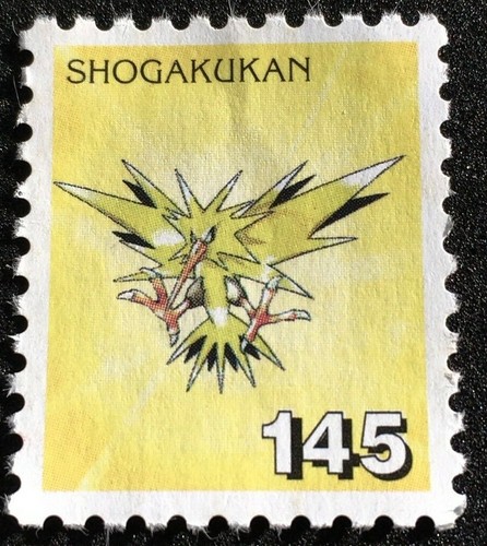 Zapdos No.145 Pokemon Stamp Shogakukan Japanese Very Rare from Nintendo ...
