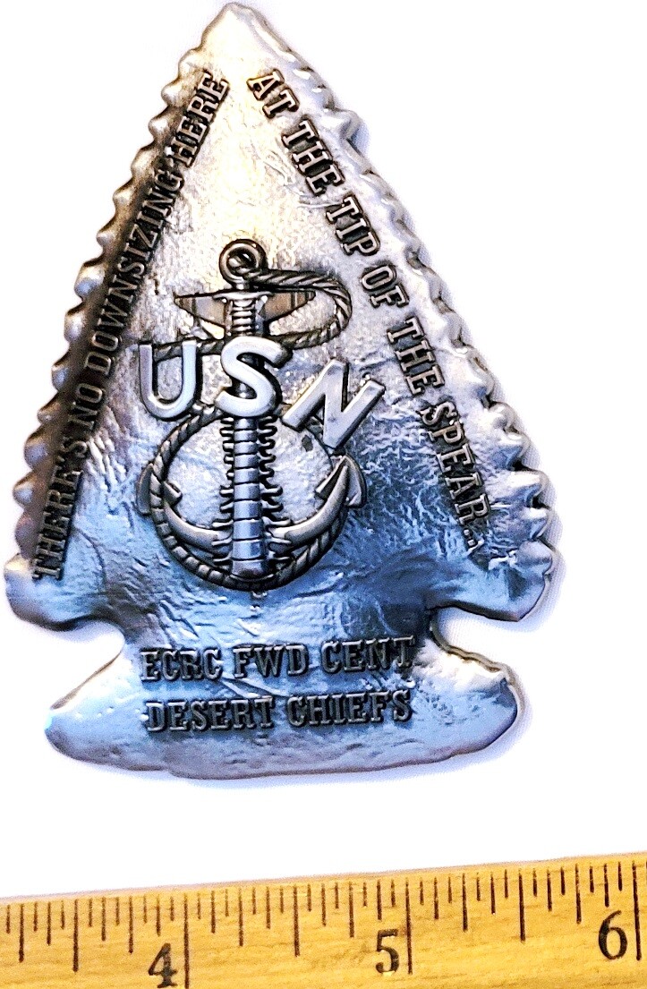 Awesome 3" USN Navy Chiefs Pride CPO Challenge Coin ECRC Tip of the ...
