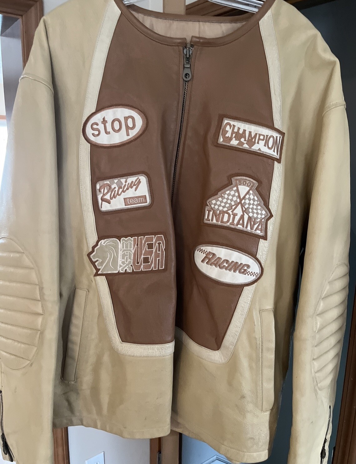MAX USA Italian Men’s Motorcycle Racing Jacket Leathe… - Gem