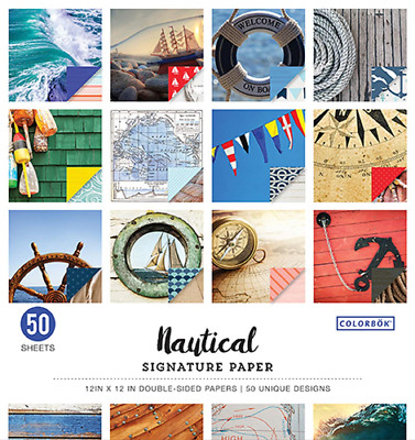 Colorbok NAUTICAL SIGNATURE PAPER 100 Total SHEETS in 2 PADS ONE PRICE ...