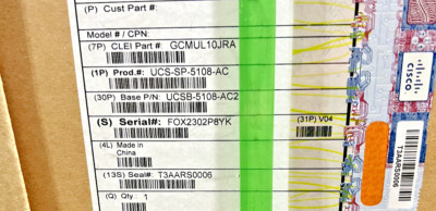 NEW and UNUSED Cisco UCSB-5108-AC2 Blade Server Chassis 8-Bays UCS-SP ...