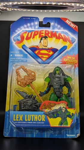 Superman Lex Luthor Figure Toy Kenner Hasbro VTG 1996 Kryptonite Armor ...
