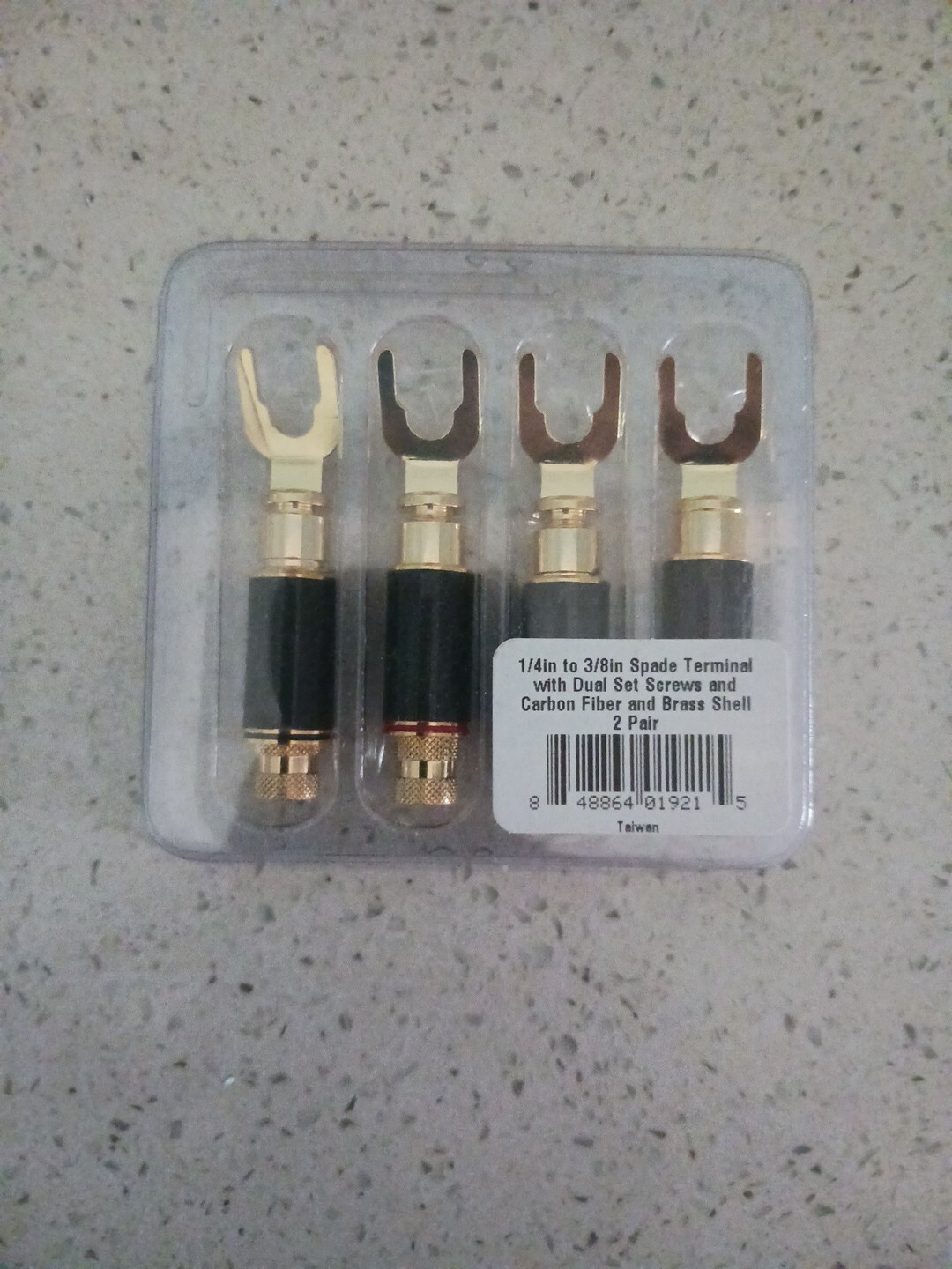 1/4" to 3/8" Spade Terminal with Dual Set Screws and Carbon NEW IN ...