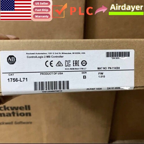 New Factory Sealed AB 1756-L71 ControlLogix 2MB Controller PLC 1756L71 ...