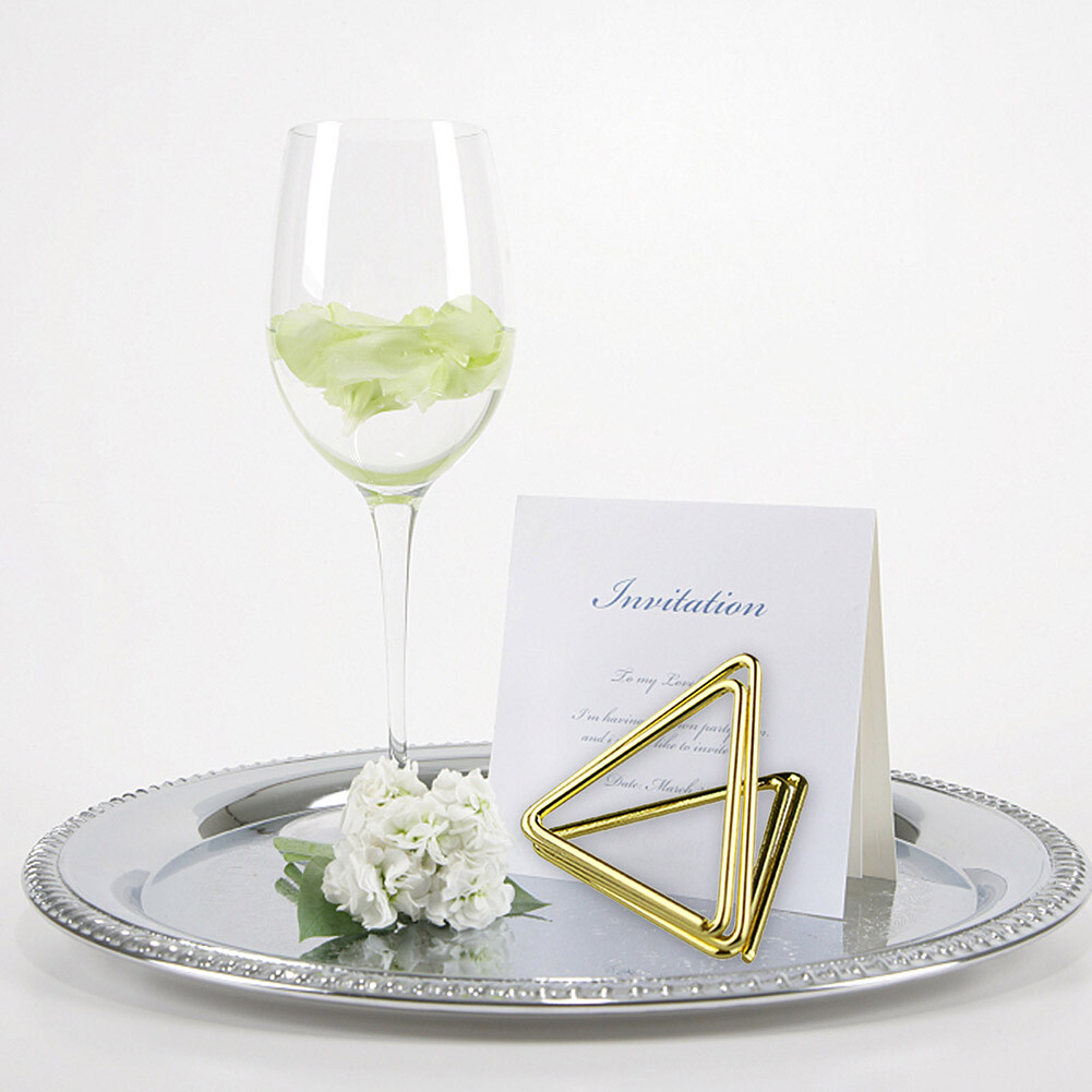 10Pcs Triangle Business Cards Holders Metal Creative Home Decoration ...