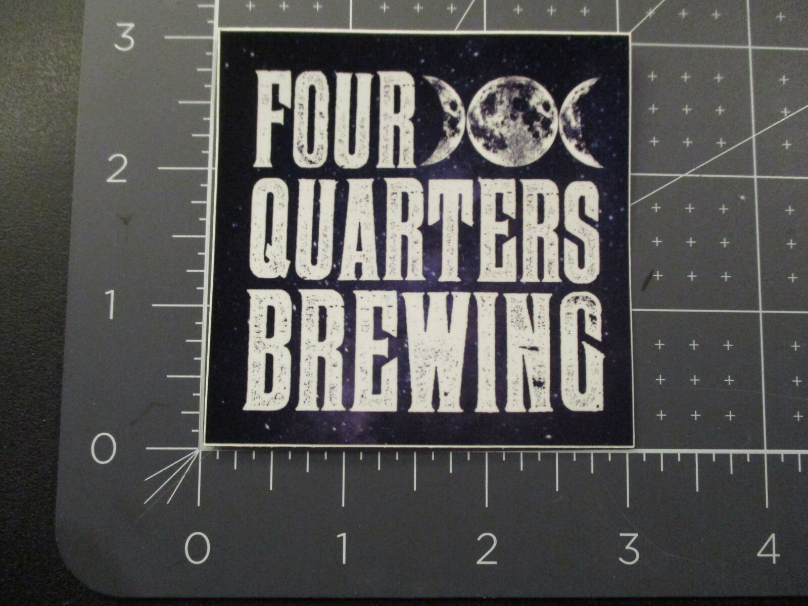 FOUR QUARTERS BREWING Vermont Phaze square STICKER decal craft beer ...