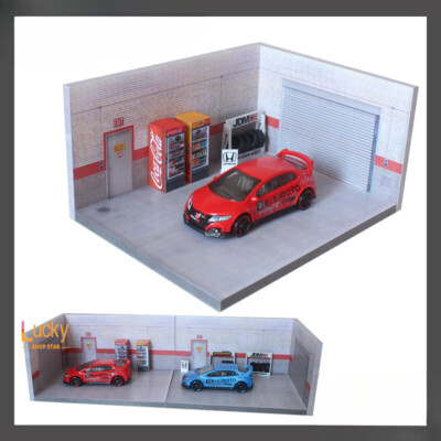 1/64 Diorama Car Parking Lot Model Garages Background Scenes Display ...