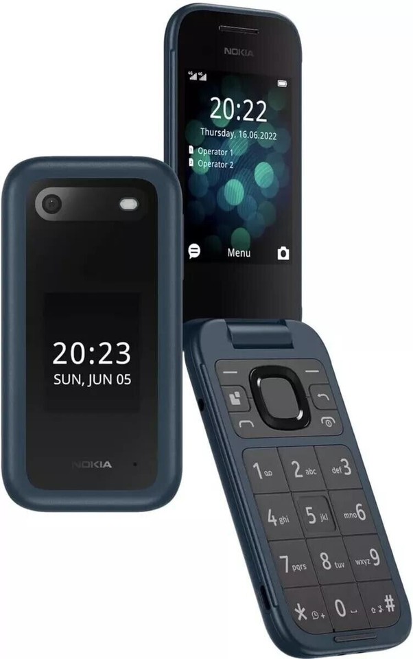 GENUINE Nokia 2660 Flip 4G Unlocked Dual Sim 4G version BIG BUTTONS All ...
