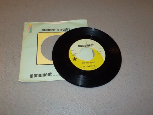 FRED CARTER JR "Born For Trouble" Vinyl 45 VG+ DJ Record in Fac Sleeve ...