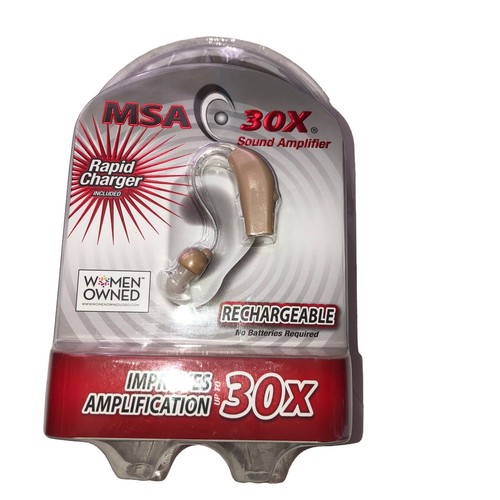 MSA Hearing Amplifier 30X Sound Rapid Charger Rechargeable -Read ...