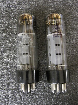 Telefunkin Telefunken EL34 Vacuum Tubes | Matched Pair | Dimple Top ...