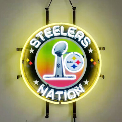 Pittsburgh Steelers Neon Light Sign Lamp With HD Vivid Printing 19"x15 ...