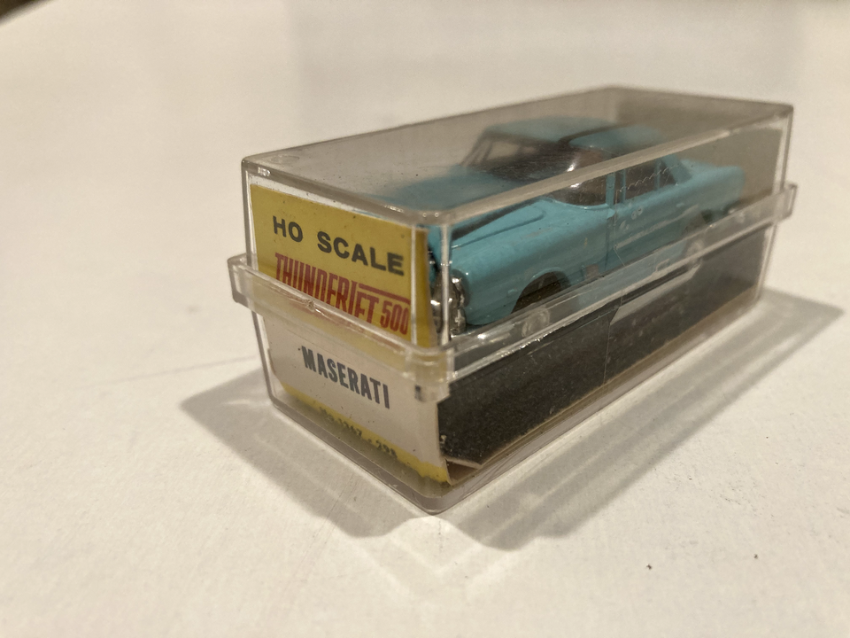 AURORA VINTAGE 1960'S - TJET MASERATI TURQUOISE BLACK STRIPE HO SCALE ...