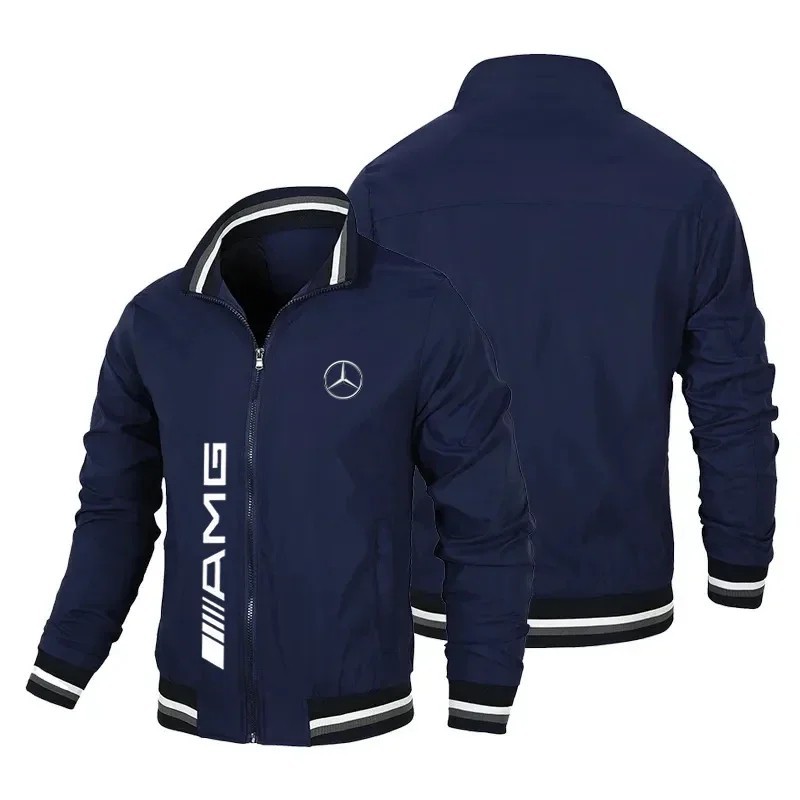 Mercedes AMG Men's printed Jacket Faux Windproof Thick Winter Coat UK ...