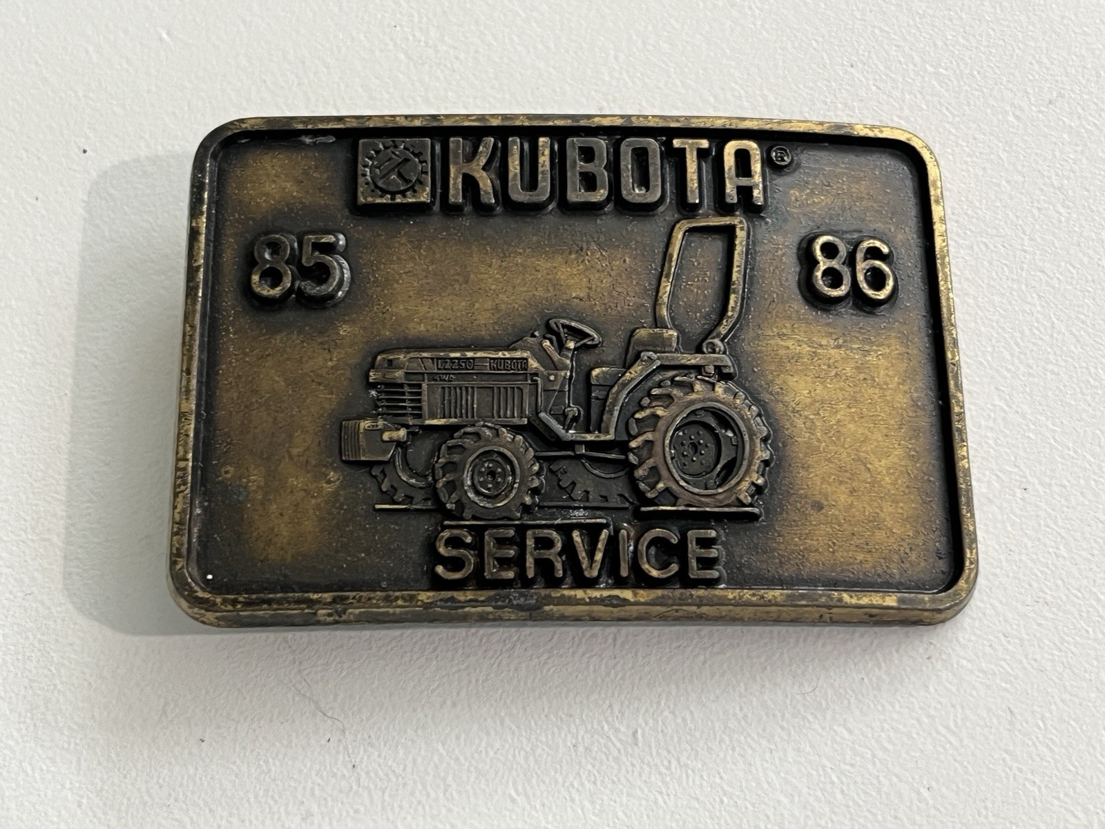 Vintage Kubota Service Tractor Belt Buckle - Gem