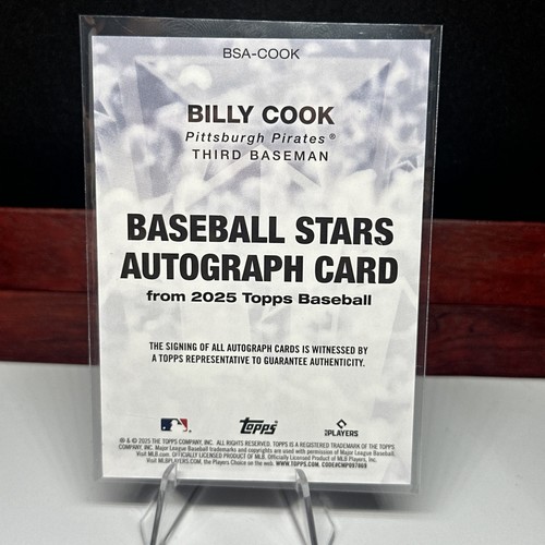 2025 Topps Series 1-Billy Cook Rookie Baseball Stars Auto 💎 Pirates | eBay