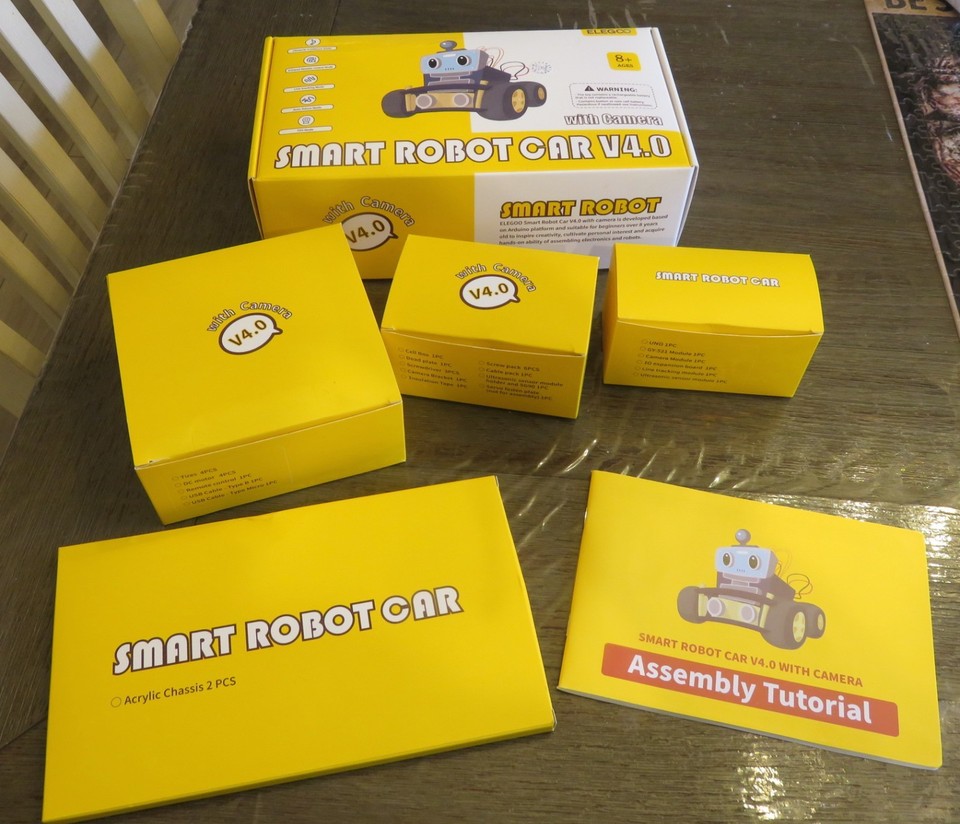 ELEGOO Smart Robot Car Kit V4.0 with Camera Fun Age 8+ OPEN BOX, NEW | eBay