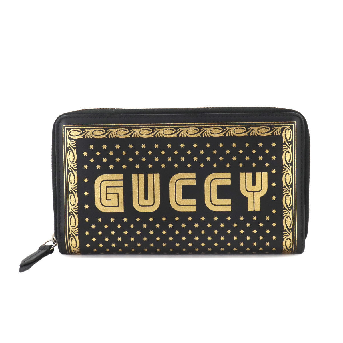 GUCCI GUCCY Long Wallet Leather Black Gold 510488 Purse GUCCI GUCCY Long Wallet Leather Black Gold 510488 Purse