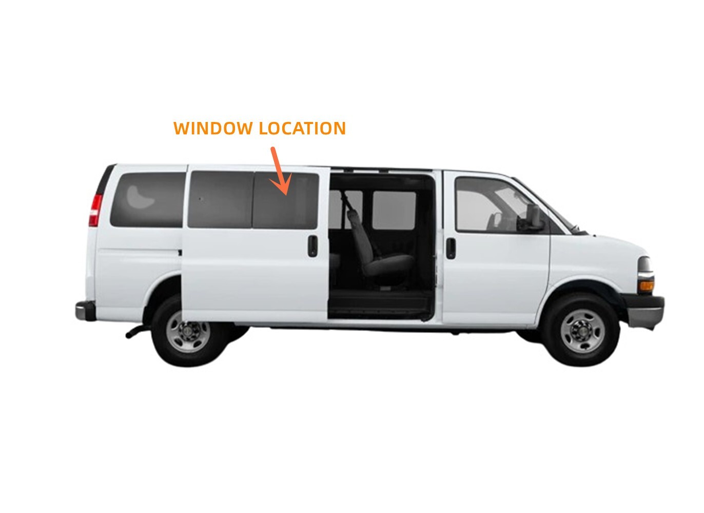 Passenger/Right Sliding Door Window Fixed Glass For 2003-2025 Chevrolet ...