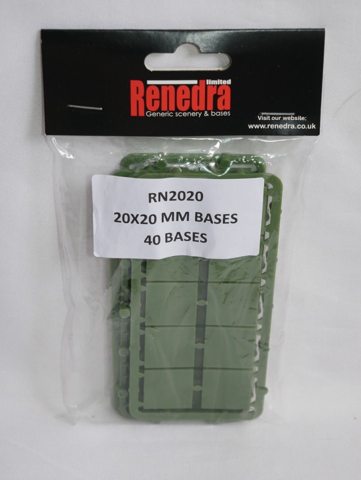 Renedra Limited Generic Scenery & Bases 20 x 20mm Bases 40 Per Pack ...