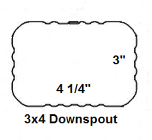 Downspout Leader Gutter OFFSET 3x4 White (Gloss) Aluminum [Offset = 3 ...