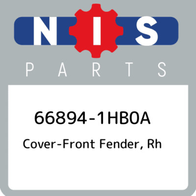 66894-1HB0A Nissan Cover-front fender, rh 668941HB0A, New Genuine OEM ...