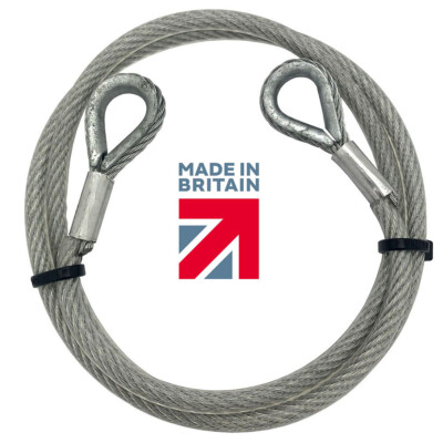 PVC GALVANISED SECURITY CABLE WIRE ROPE HARD EYE 4mm-6mm | 1 meter - 10 ...
