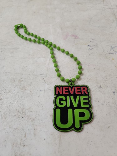 WWE John Cena ~ Never Give Up ~ Pendant Necklace, WRESTLING Green Metal ...