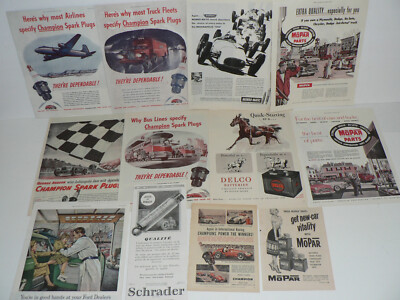 Auto Parts Magazine Ads, Lot of 12, 1920's to 1950's | eBay