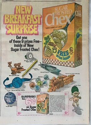 Large 1969 color newspaper ad for Chex cereal prize offer - Lucky Troll ...