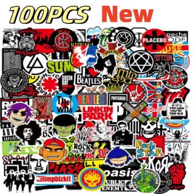 Rock Band 100 Stickers Lot Punk Music Heavy Metal Bands Sticker Decal ...