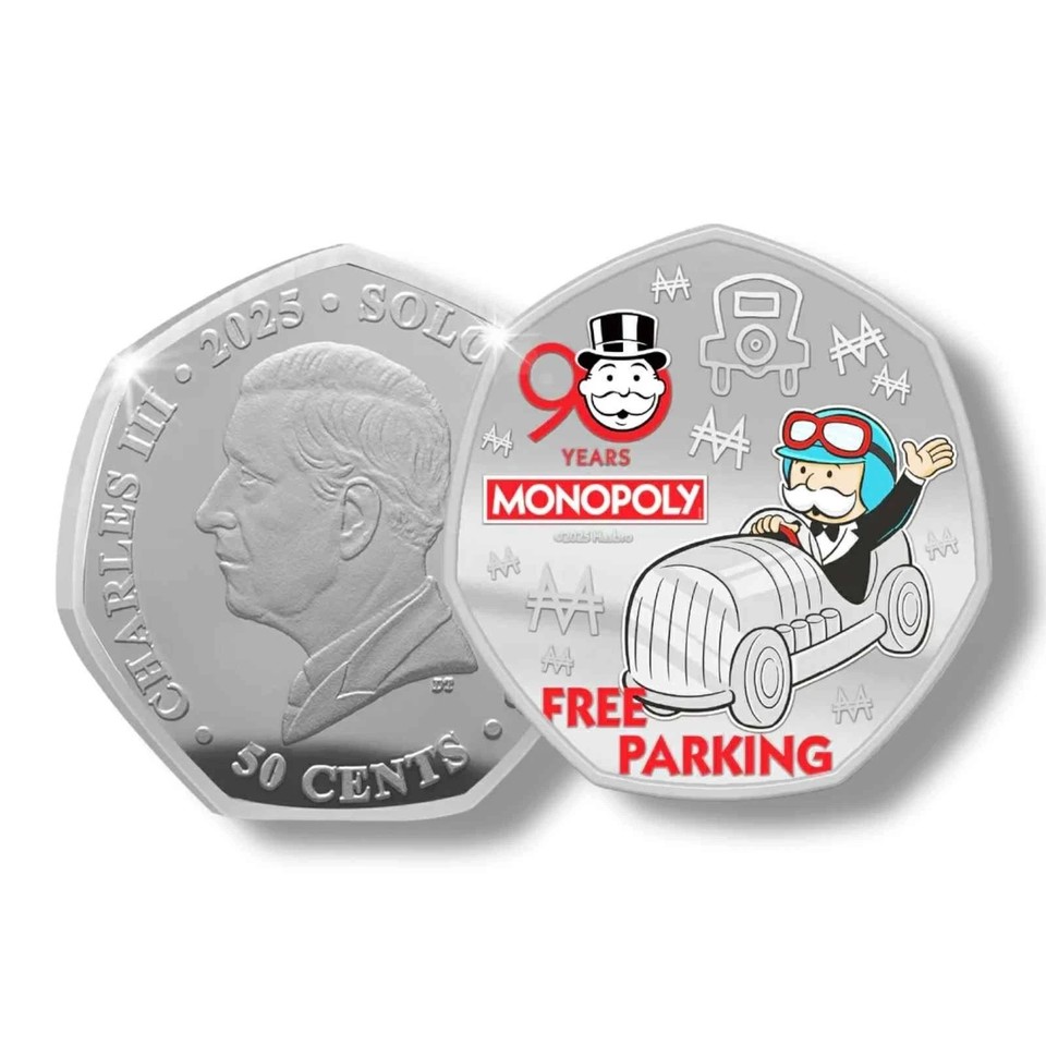 2025 Monopoly 90th Anniversary Silver Plated 6 Coins Pack Brand New and ...