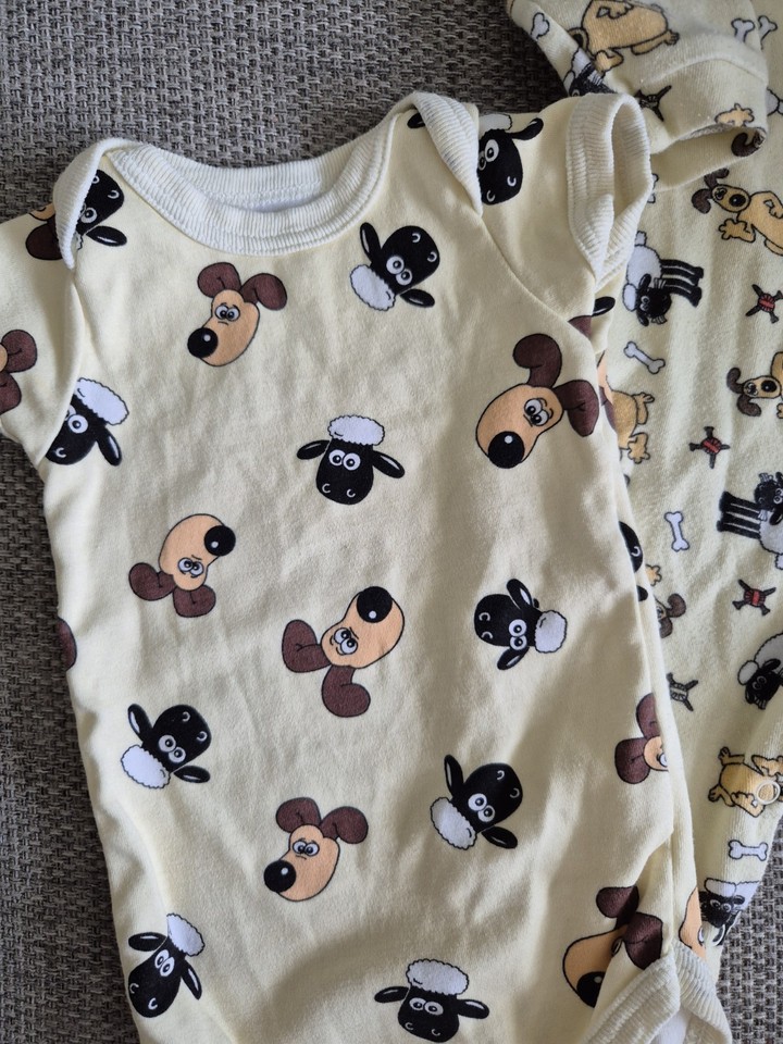 Vintage Boots Wallace And Gromit A Close Shave Baby Grow And Vest 3-6 ...